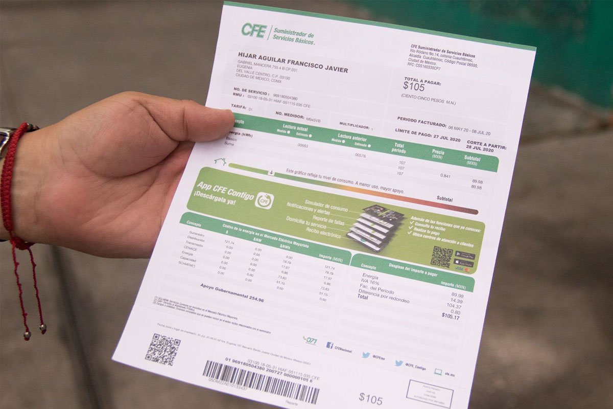 Así puedes consultar y descargar tu recibo de luz de CFE en PDF